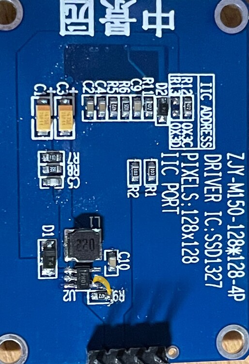 1.5“ 128128 Oled 1327 - Displays - Arduino Forum