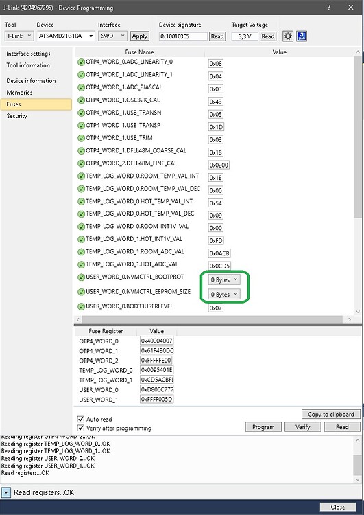 How to upload arduino bootloader to a custom samd21 usig Jlink mini ...