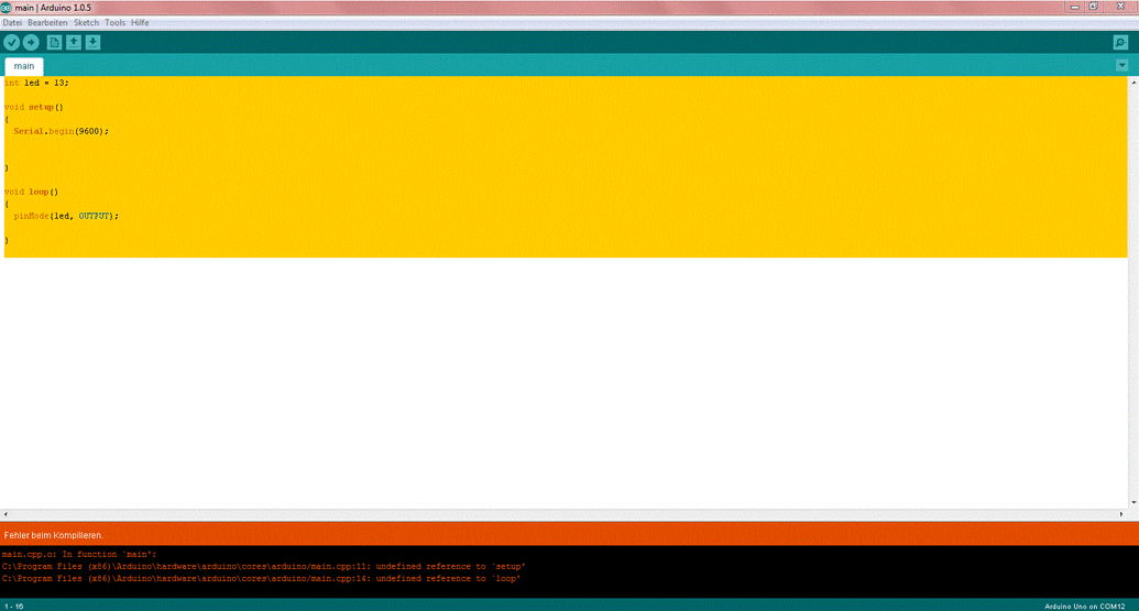 undefined reference to 'setup' and ... to 'loop' - Programming ...