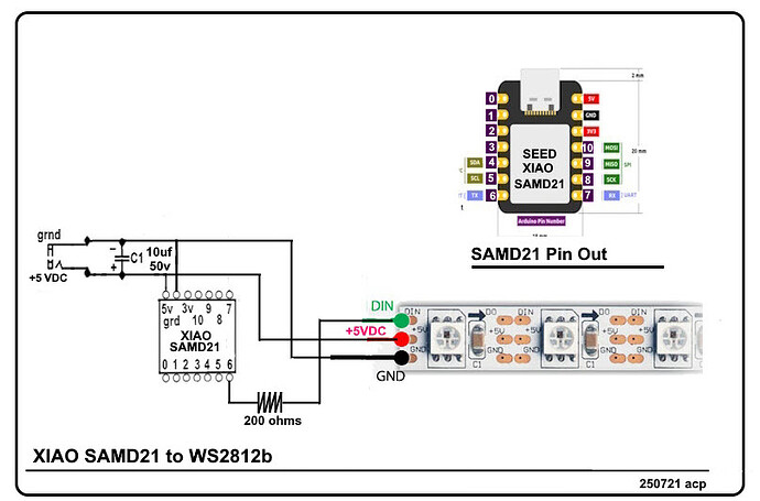 SAMD21 to WS28212b - LEDs and Multiplexing - Arduino Forum