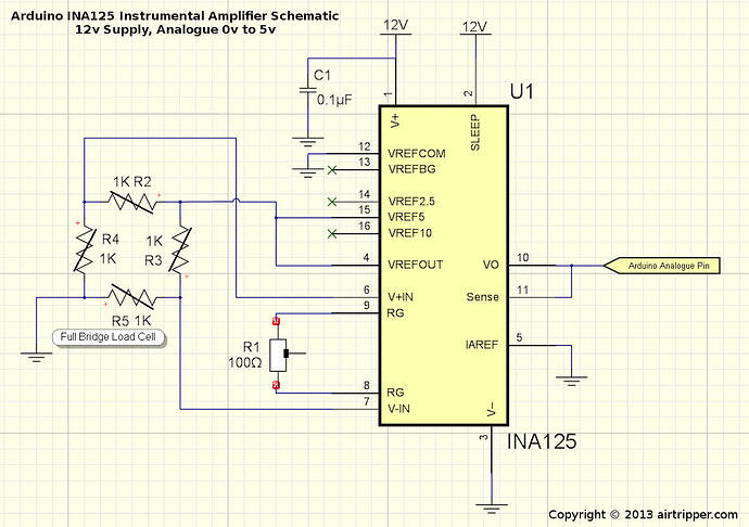 How to connect a load cell and INA125p correctly? - Page 2 - General Electronics - Arduino Forum
