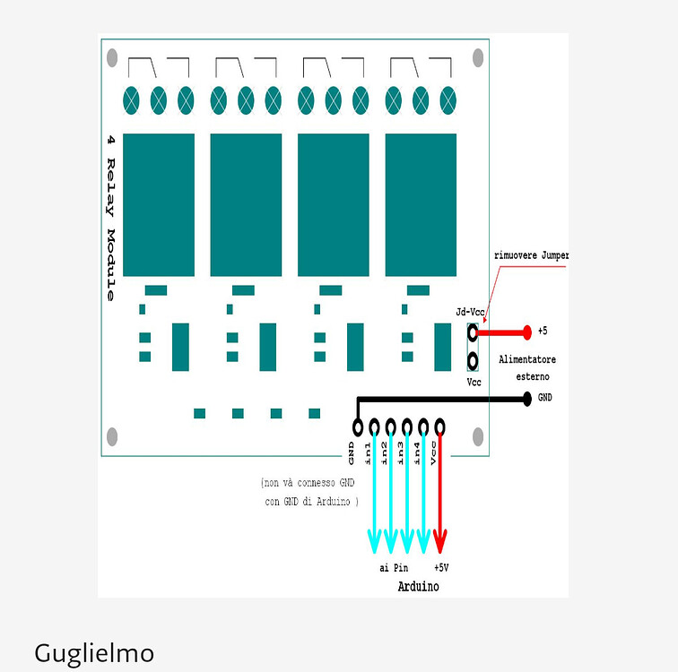 Problema funzionamento pompa con relè - Generale - Arduino Forum