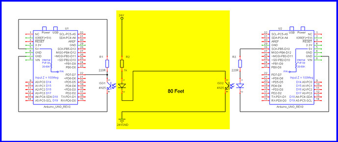 Simple yes/no signal with long wires - General Electronics - Arduino Forum