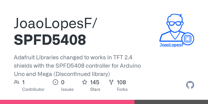 Need help with TFT 2.4 shields with the SPFD5408 controller - Displays - Arduino Forum