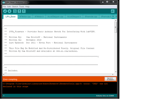 IRremoteTools.cpp:5: error: 'TKD2' was not declared in this scope - IDE 1.x - Arduino Forum