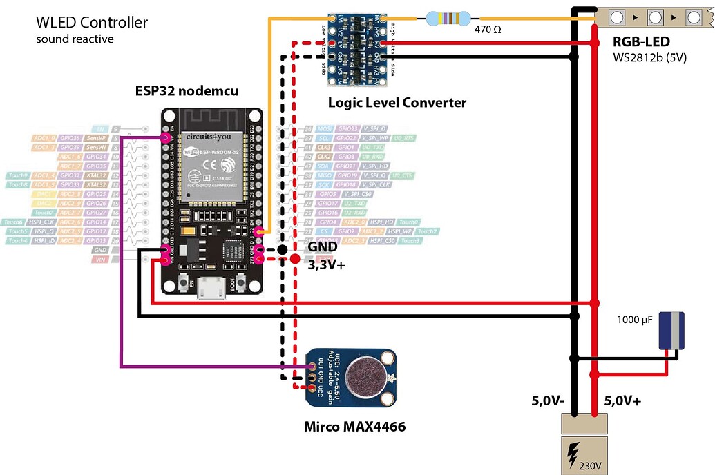 WLED ESP32 Verkabelung - Deutsch - Arduino Forum