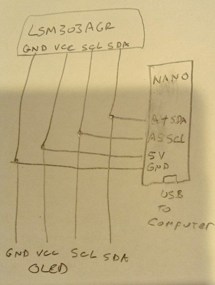 LSM303AGR and OLED fluctuating compass - Sensors - Arduino Forum