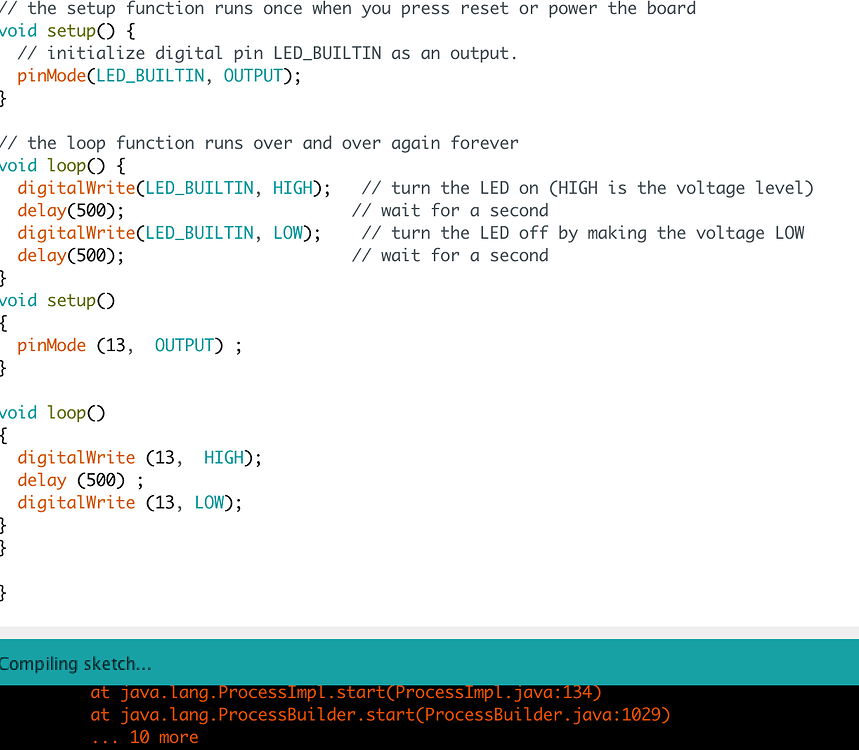 Compiling freezes - Programming - Arduino Forum