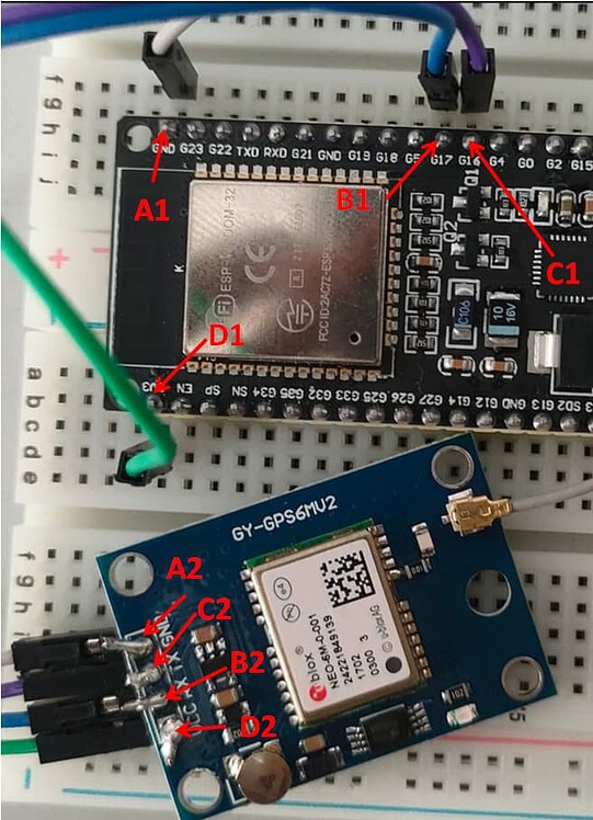 GPS Neo 6M not working with ESP32 - Networking, Protocols, and Devices - Arduino Forum