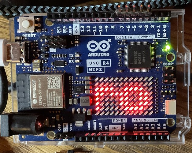 Experimenting with the WIFI Charlieplex matrix code - UNO R4 WiFi - Arduino Forum