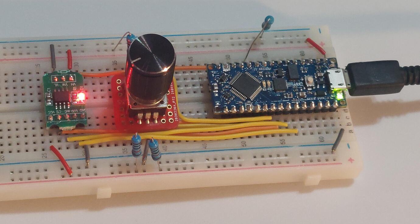 (Arduino Nano Every) Trying to read/calculate the resistance from X9C103P sensor - Programming ...