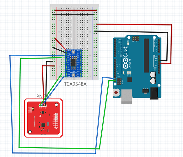 TCA9548A I2C multiplexer unable to work with I2C PN532 NFC reader ...