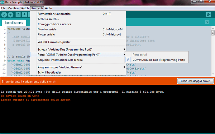 Caricamento su Arduino DUE - Software - Arduino Forum