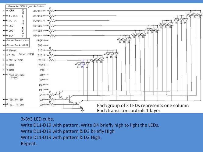 3x3 led cube by a n00b - Programming - Arduino Forum