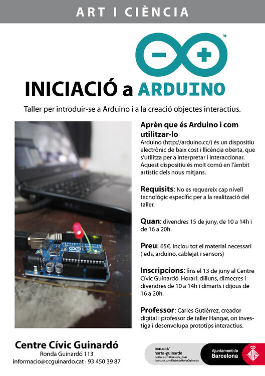 Taller Iniciación Arduino Barcelona (Guinardó) - Talleres, Encuentros, ... - Arduino Forum