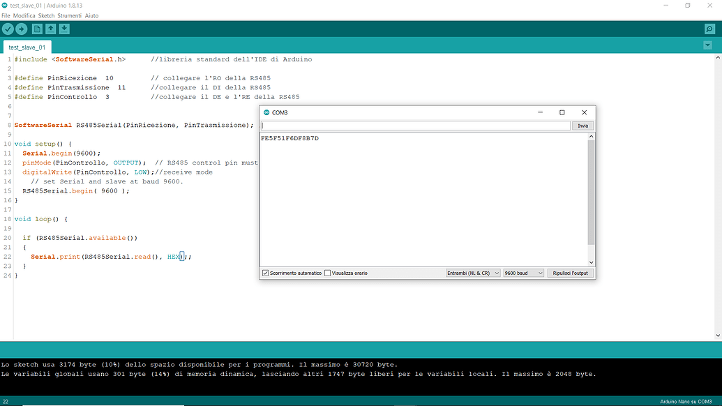 Modbus Communication Via Max485 Between Esp32 As Master And Arduino