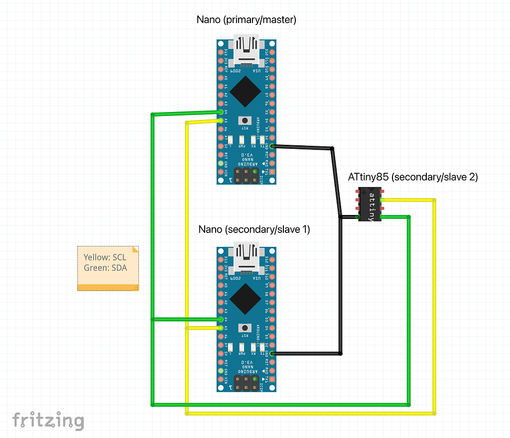 I2C and Secondary Device Request from another Secondary Device - Programming Questions - Arduino ...