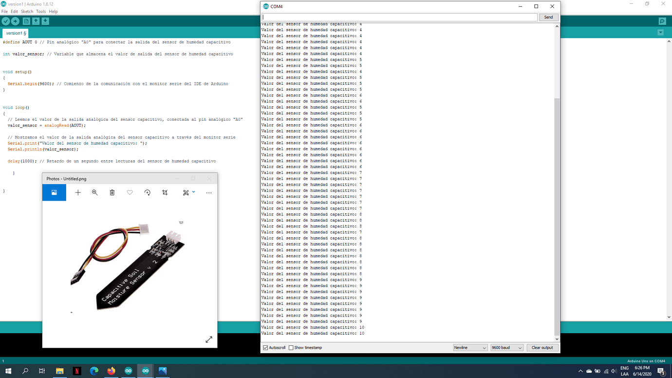 Sensor capacitivo de humedad de suelo, extraña lectura - Software - Arduino Forum