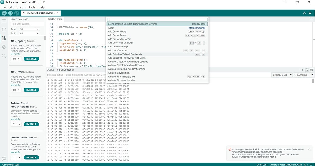 Espexceptiondecoder cannot be installed on the new arduino ide - Programming - Arduino Forum