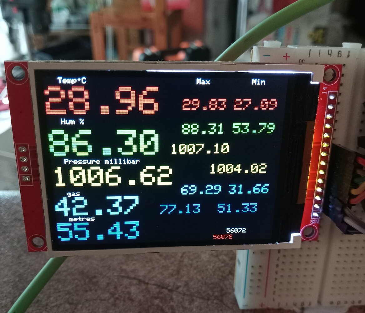 BME680 temperature sensor with ESP32 & 2.8" TFT Display - Sensors - Arduino Forum