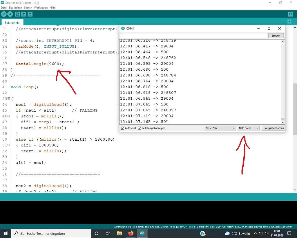 Baudrate , Taktrate, -Fehler? - Deutsch - Arduino Forum