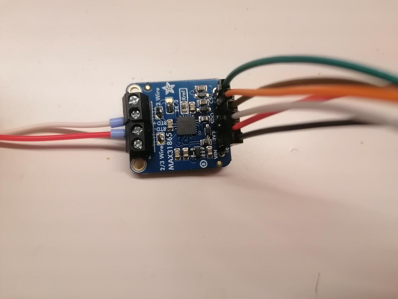 I need help using my pt100 Temp Sensor with max31865 amplifier ...