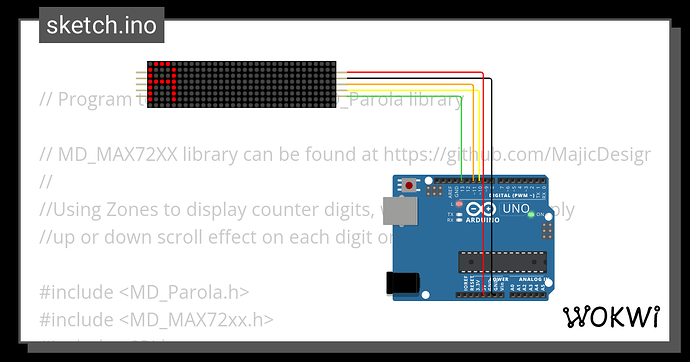 Animations With Max7219 Led And Mdparola Displays Arduino Forum
