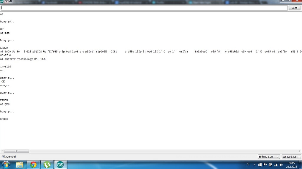 ESP 8266 module, constant response INVALID - Programming - Arduino Forum