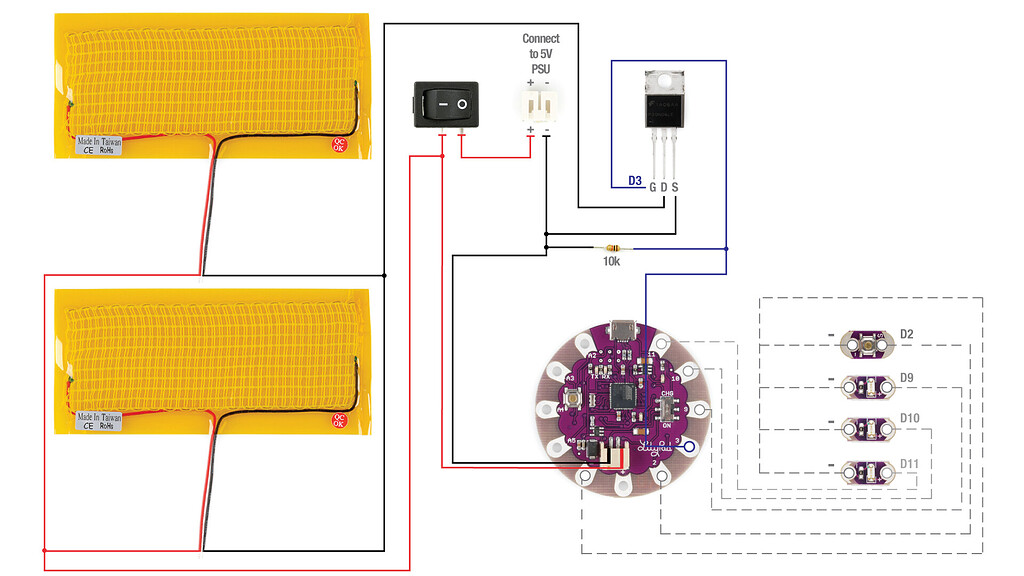 Drawing Power for Heating Pad - General Electronics - Arduino Forum