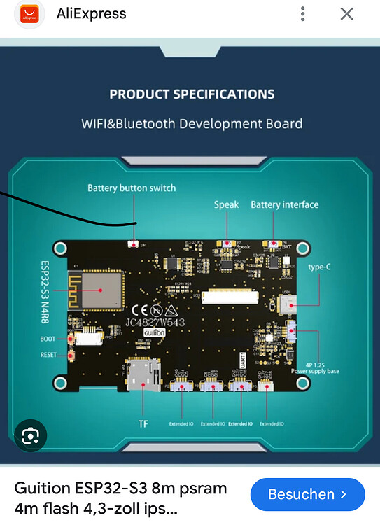 Guition JC4827W543R - ESP32 with 4.3"TFT - 3rd Party Boards - Arduino Forum