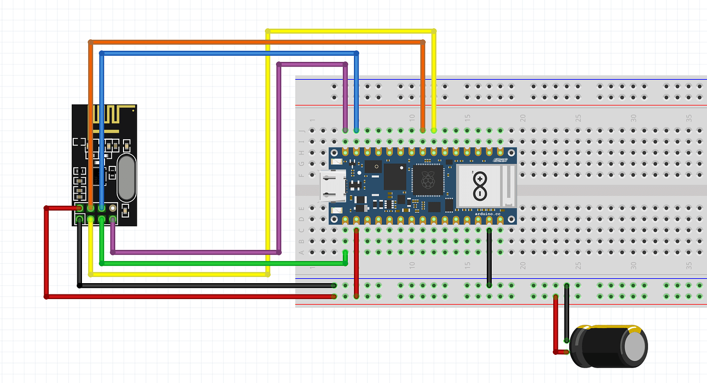 Arduino Nano RP2040 + CircuitPython + RF24 (NRF24L01+) problem - General Electronics - Arduino Forum