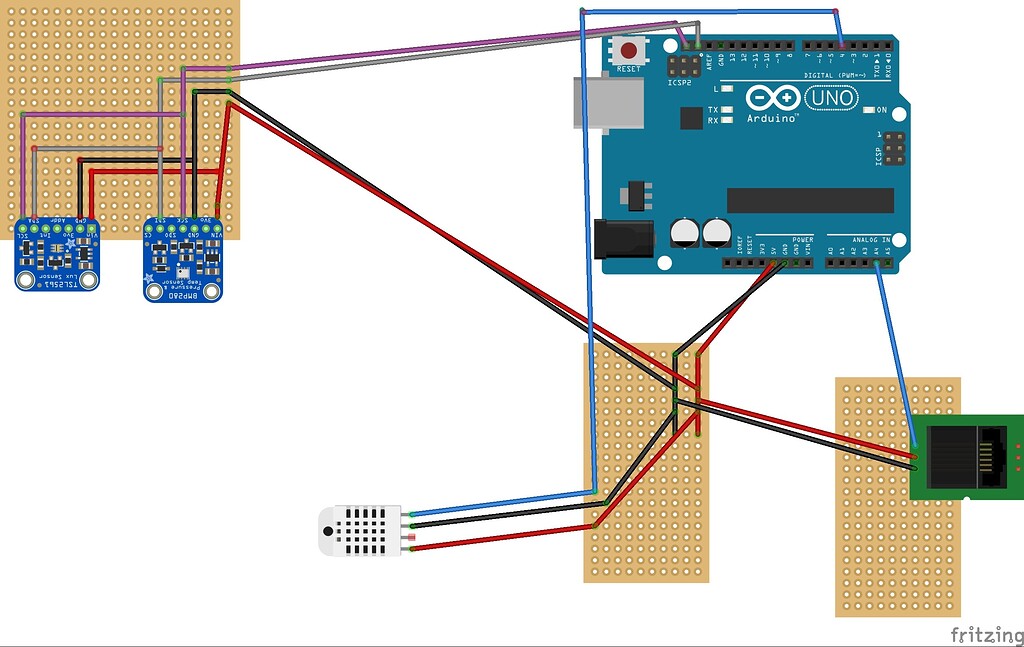 Wind Vane's potentiometer values change depending on power source ...