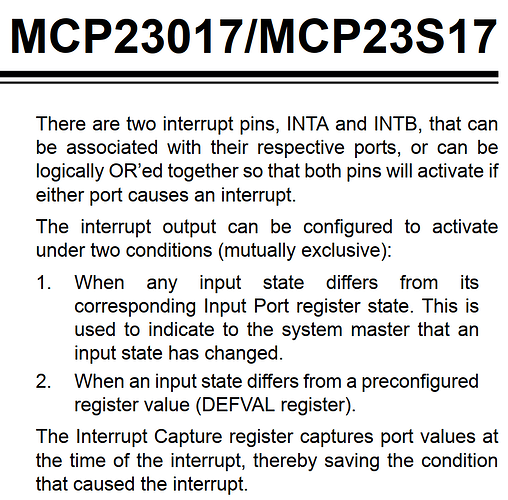 Using MCP23017 functions inside interrupt causes Arduino Pro Micro to stop - Page 2 ...