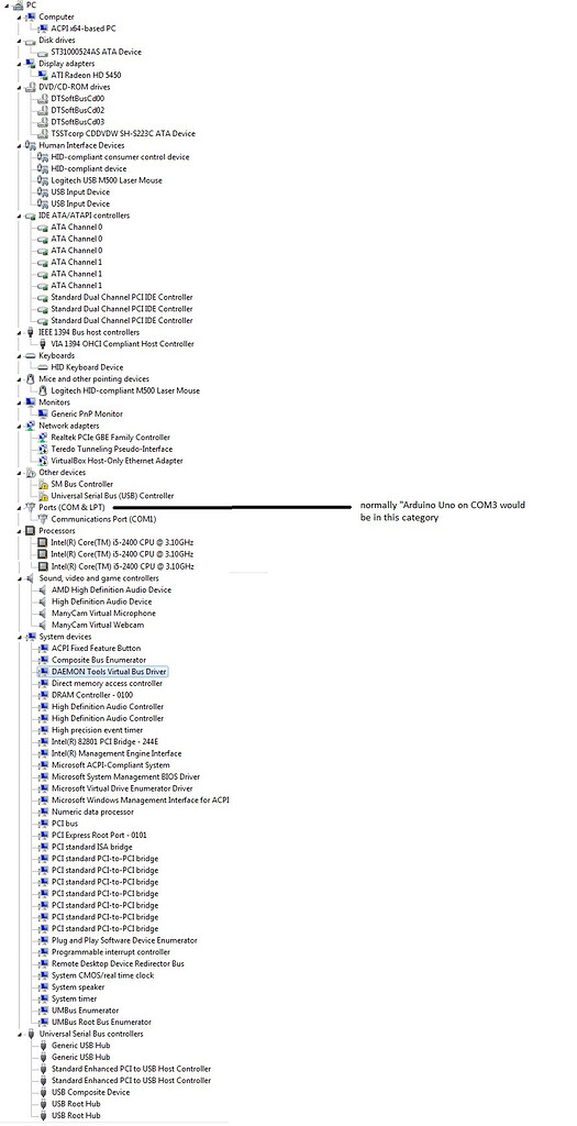 Baffled...My Arduino Uno and serial port have disappeared from Win7 ...