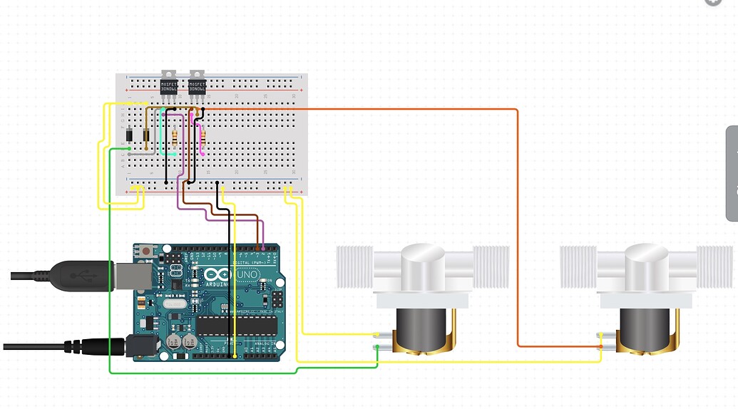Hooking up to 12 solenoid valves using Transistor/MOFSET as switch ...