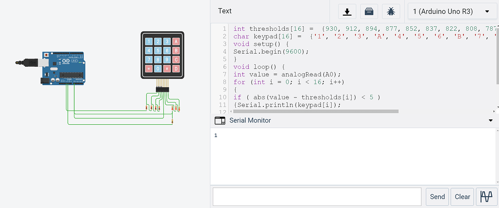 Problem in using matrix keypad with one pin - Programming - Arduino Forum