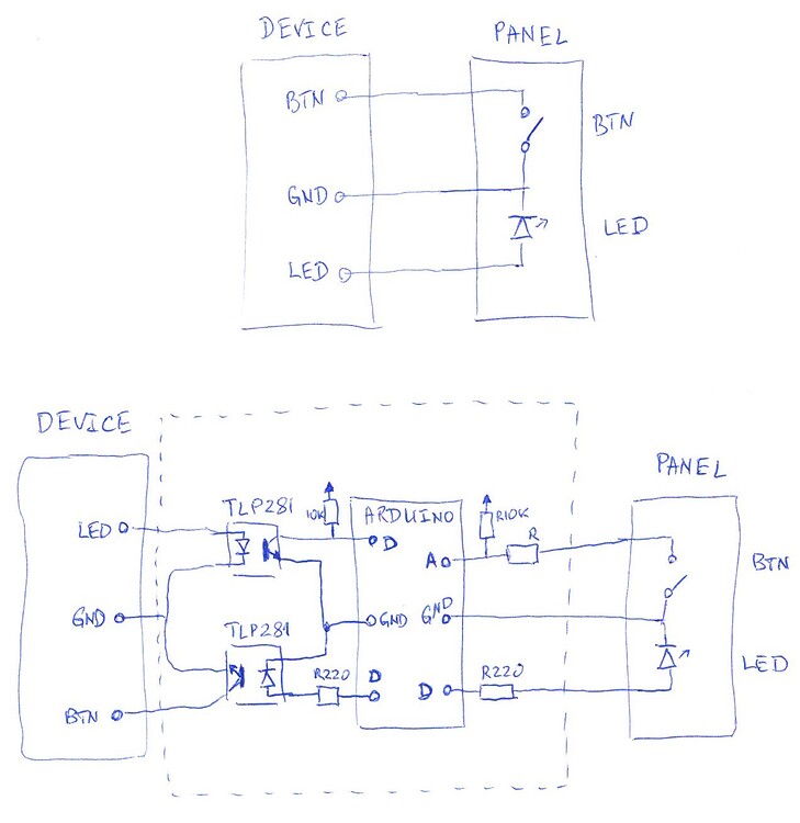 Arduino between control panel and the device - General Guidance ...