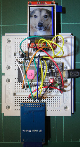 TFT Display ST7789 Bitmap Bilder von SD-Card lesen, und auf dem Display anzeigen. Slideshow ...