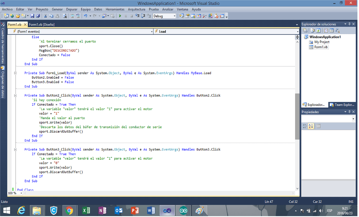 Control de un motor desde interfaz Visual basic y arduino (Ayuda ...