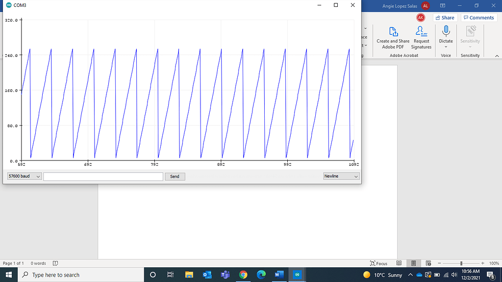 Why is the serial plotter showing just a line? - Programming - Arduino Forum
