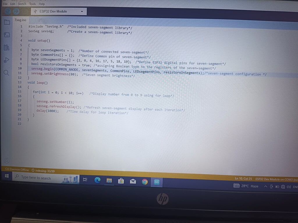 7 Segment Display Using Esp32 Programming Arduino Forum