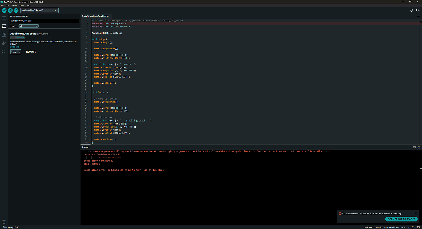 Example sketch not compiling due to missing library - UNO R4 WiFi - Arduino Forum