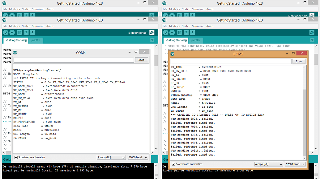 Nrf24l01 On Arduino Mega And Arduino Uno Networking Protocols And 5233