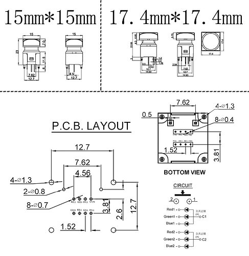 One circuit with RGB strip, RGB buttons and LED buttons - General ...