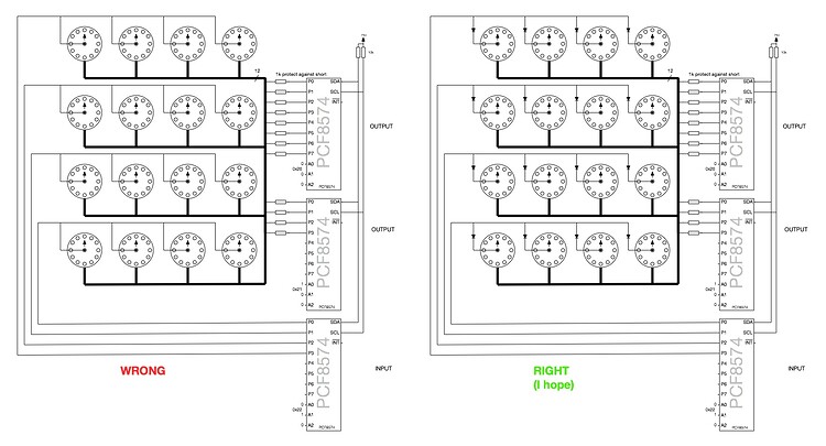PCF8574 - read and write individual bits with one chip? - LEDs and ...