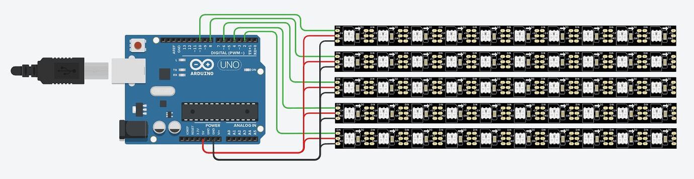Même animation sur plusieurs bandeaux de LEDs - Français - Arduino Forum