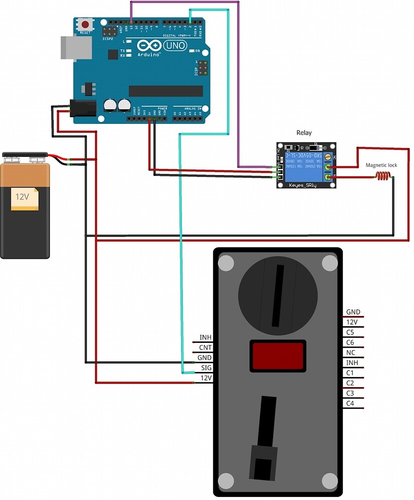 Coin acceptor with arduino - LEDs and Multiplexing - Arduino Forum