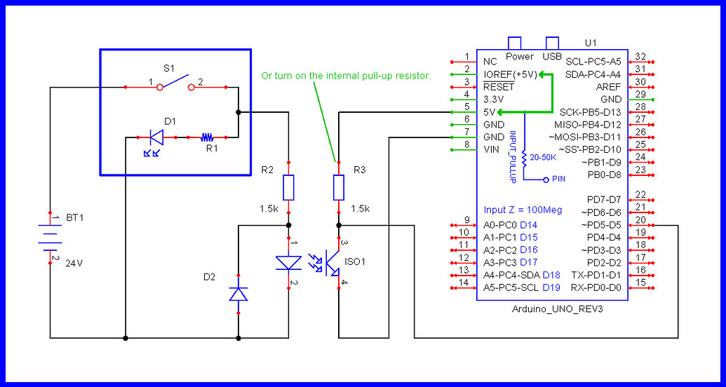 Led on with optocoupler and output - General Electronics - Arduino Forum
