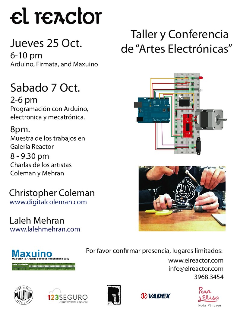 Buenos Aires Workshop Arduino Max Maxuino Mechatronics Groups And Events Arduino Forum