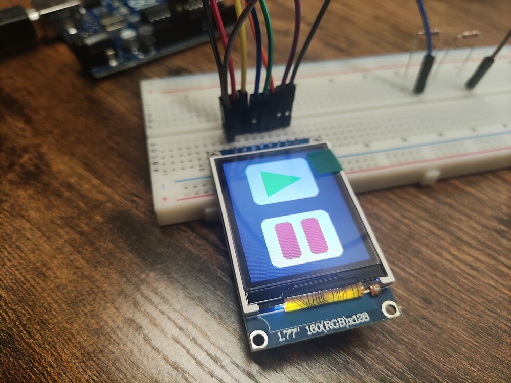 eBay ST7735 1.77" 160x128 LCD showing stripes - Displays - Arduino Forum